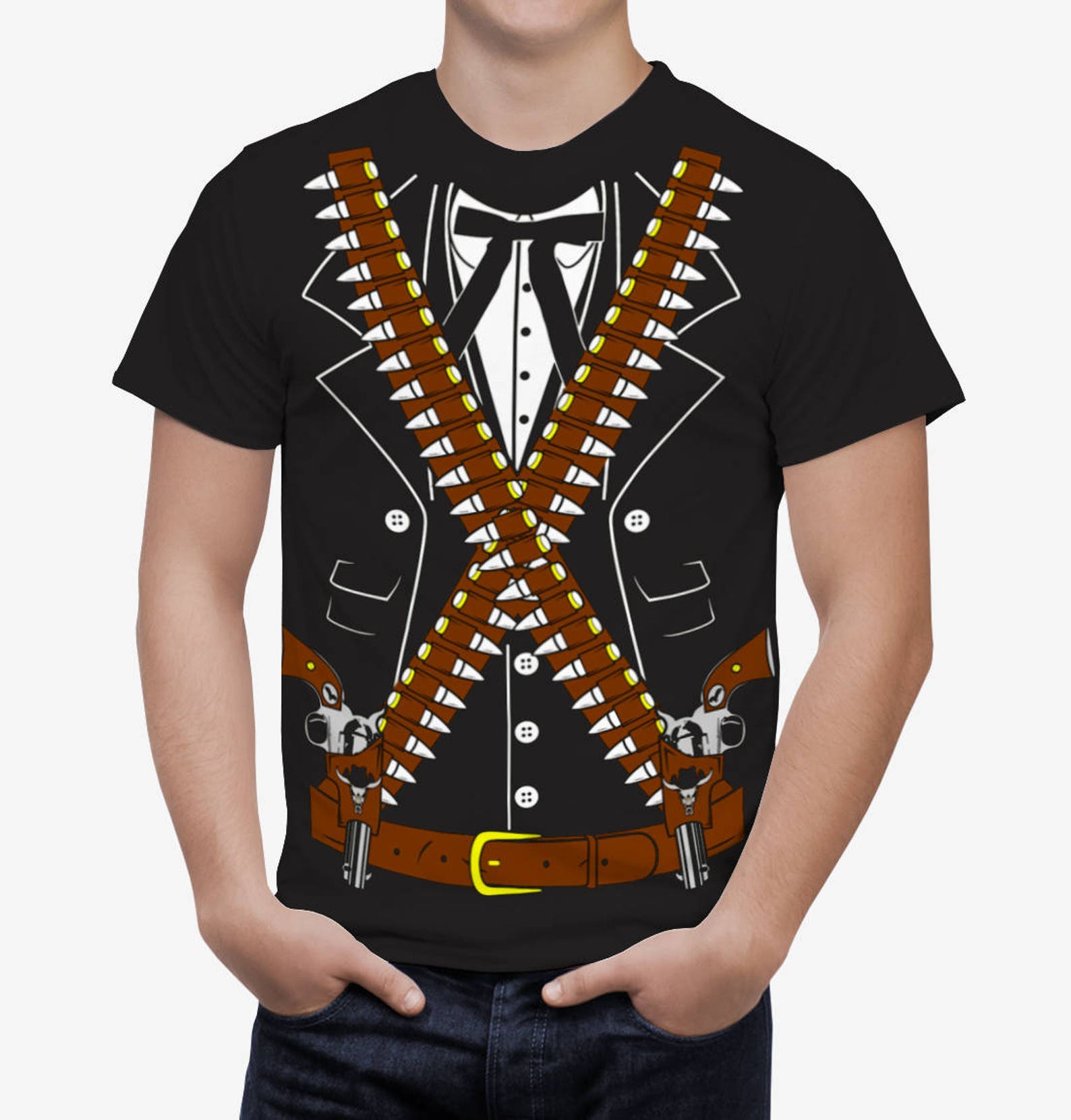 TEEN KIDS Bandido Pistolero Bandolero Mariachi Cinco De Mayo Costume T ...