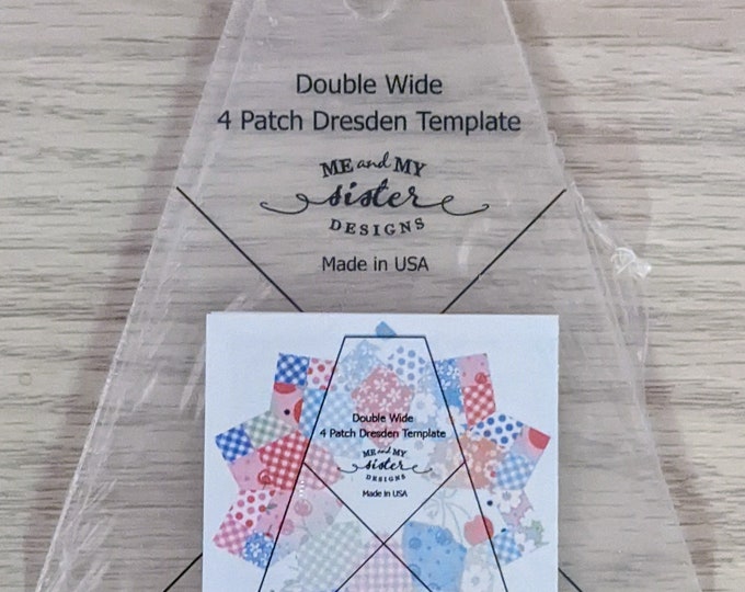 Double Wide 4 Patch Dresden Template Etsy