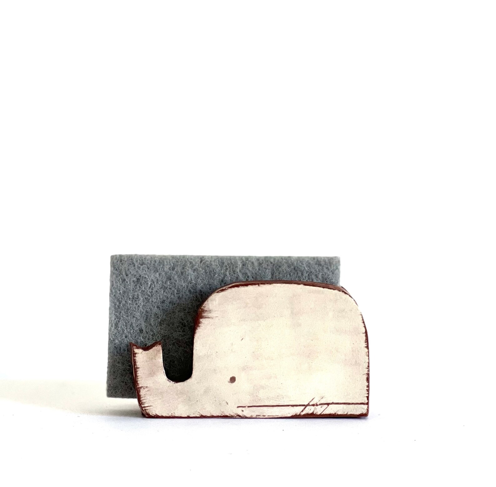 White Whale-kitchen Decor Sponge Holder-napkin - Etsy