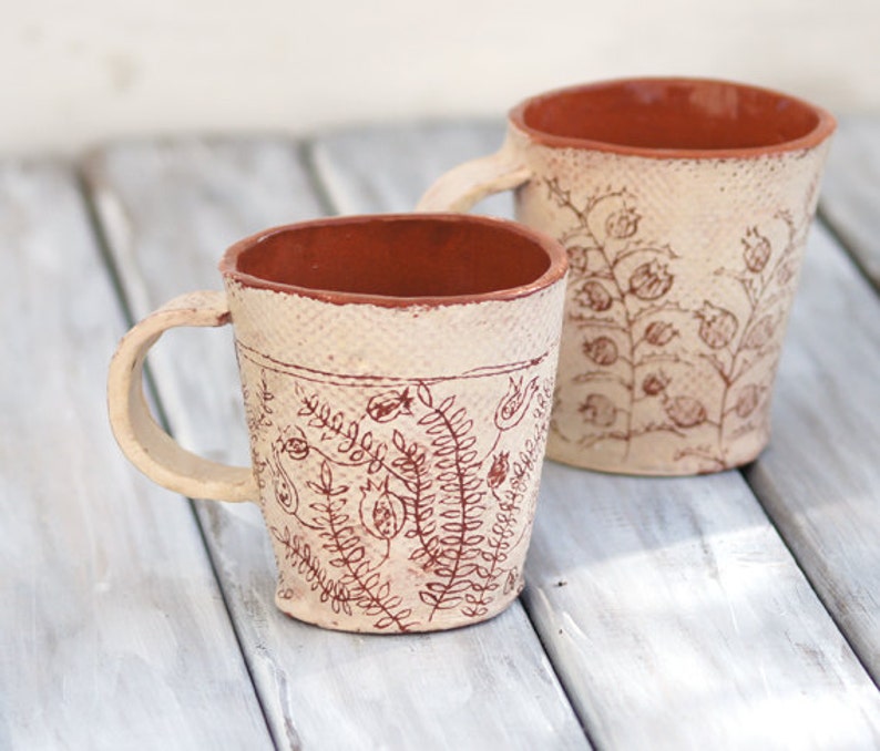Ceramic Mug-flower Pattern-coffee Mug-tea Cup-ceramics and - Etsy