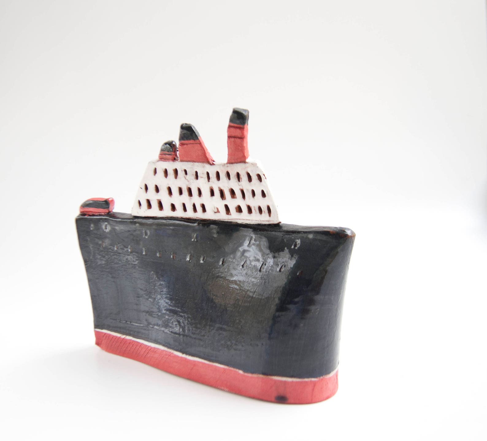 Model Ship-ceramic Ship-miniature Boat-nautical Decor-sea Decor ...