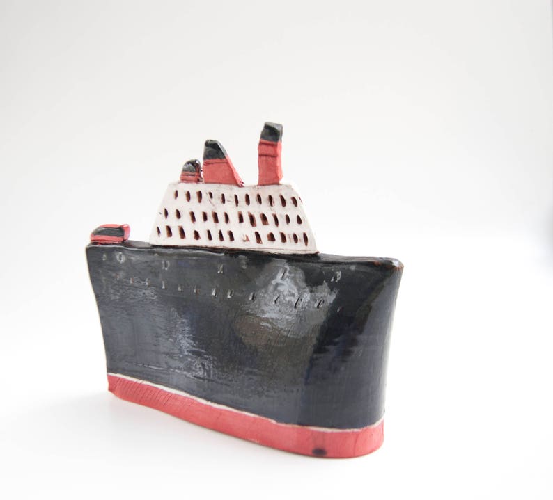Model Ship-ceramic Ship-miniature Boat-nautical Decor-sea Decor ...