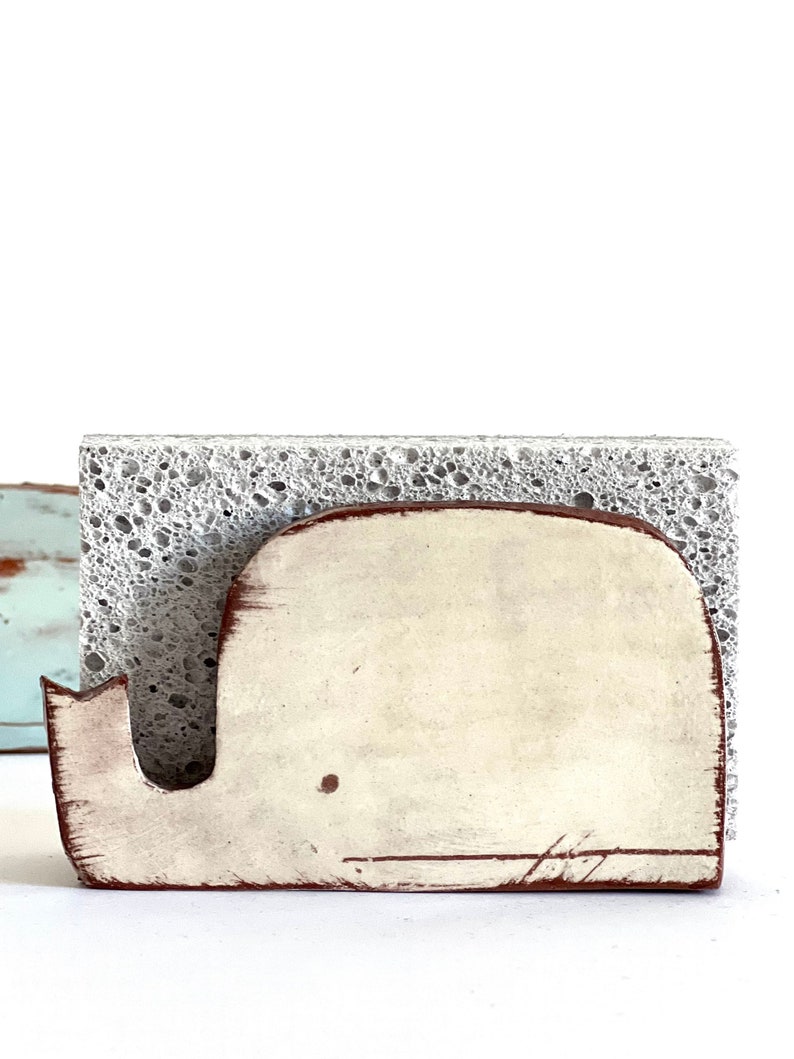 White Whale-kitchen Decor Sponge Holder-napkin - Etsy