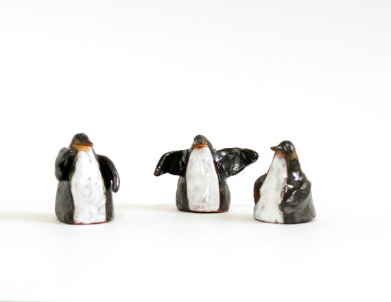 Penguin Ceramic Miniature-penguin Totem-ready to Ship | Etsy