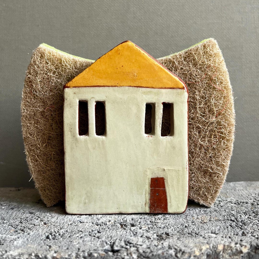 Small House-sponge Holder-ceramics - Etsy