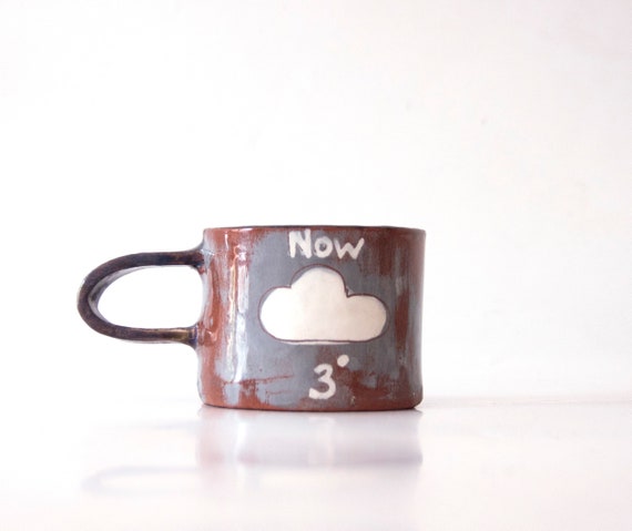 Weather Coffee Mug-Coffee Lover-Cloud Mug-Coffee Cup-Pottery | Etsy