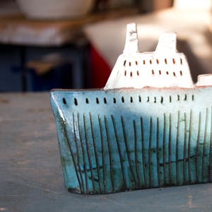 Ceramic Ship-miniature Boat-model Ship-nautical Decor-ocean Decor ...