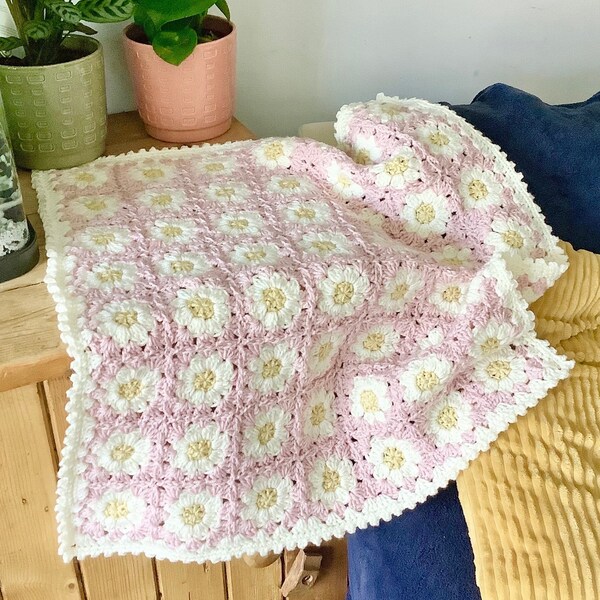 Daisy Crochet Blanket - Etsy