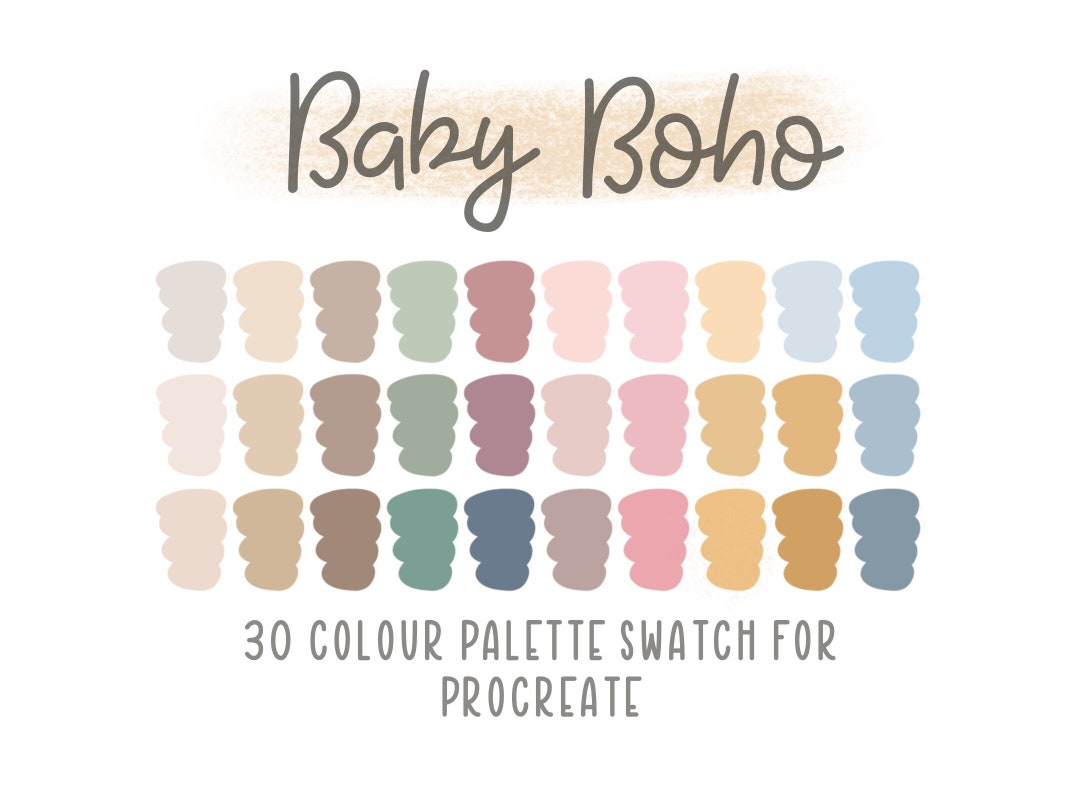 Baby Boho | Procreate Palette Swatch | Colour Swatch | Procreate ...