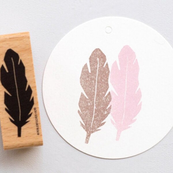 Feather Rubber Stamp - Etsy