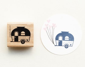 Trailer Stamp Little Caravan of Love Rubber Stamp Caravan Gift Gift for ...
