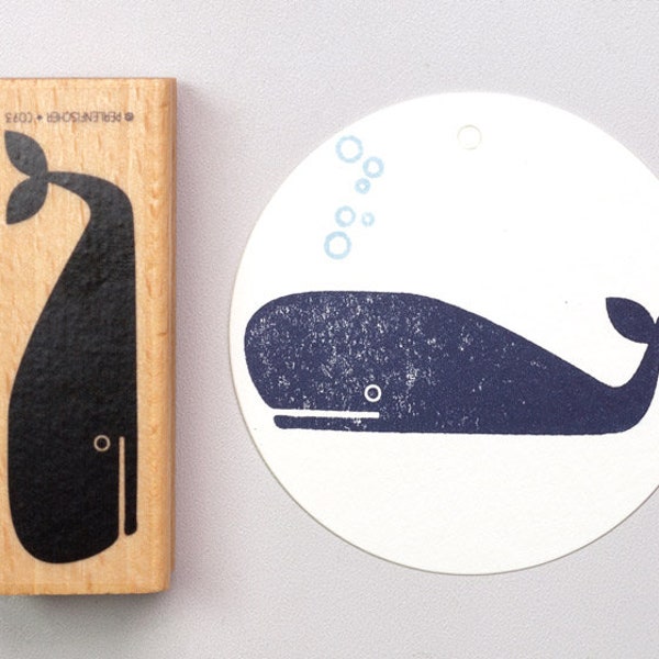 Whale Rubber Stamp - Etsy