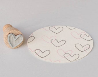 Small heart stamp | Etsy