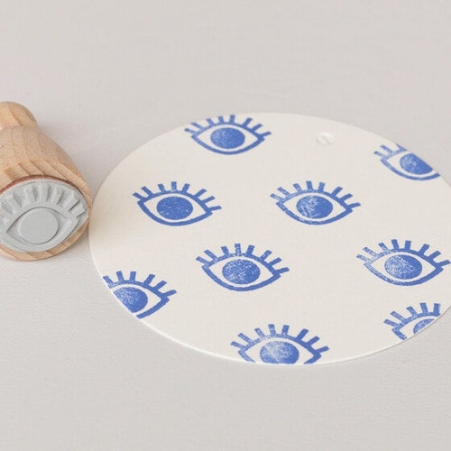 Eye Rubber Stamp Hand Carved Eye Stamp Wink Eye Stamps - Etsy