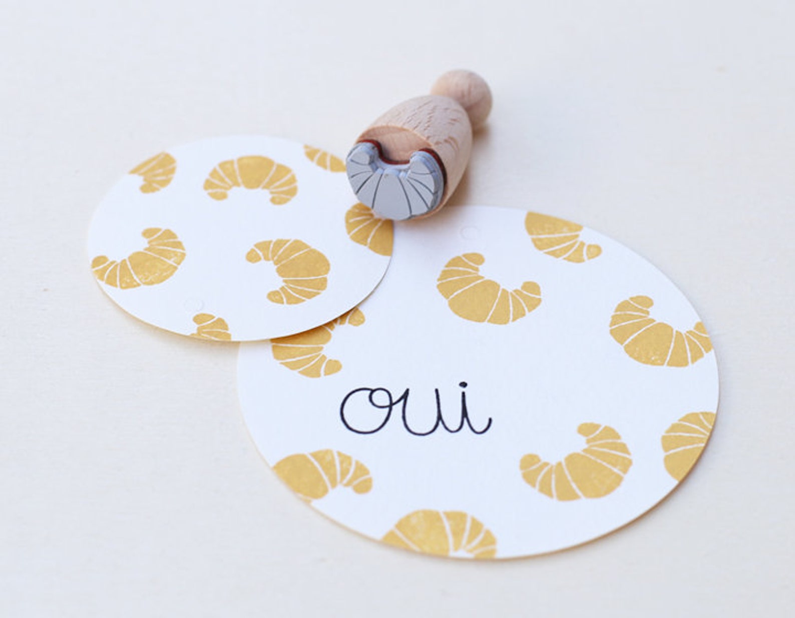 Stamp Croissant - Etsy