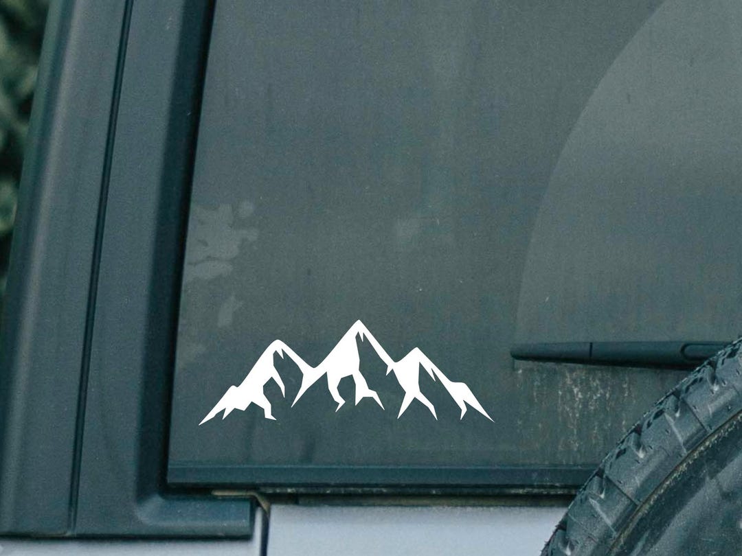 Mountain Range Vinyl Decal, Mountain Range Decal, Car Decal, Decal for ...