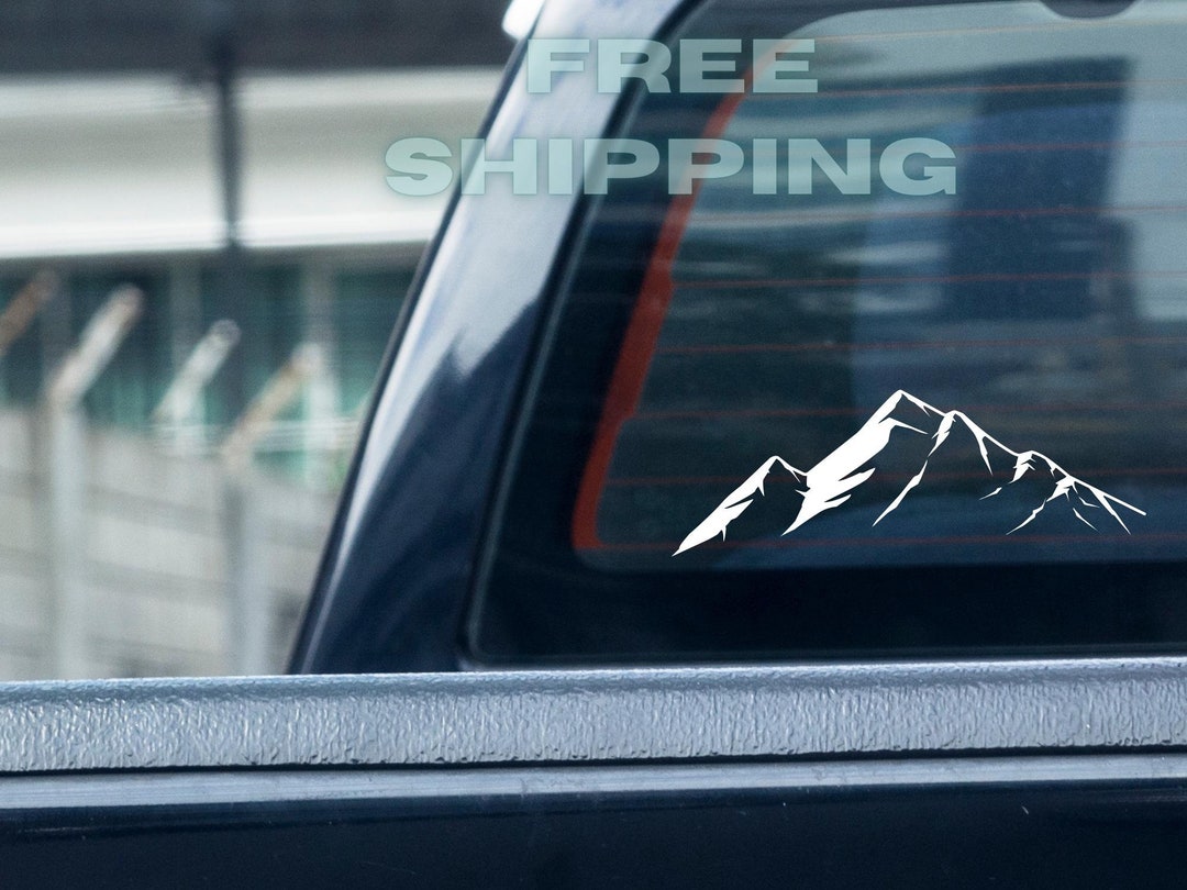 Mountain Range Vinyl Decal, Mountain Range Decal, Car Decal, Decal for ...