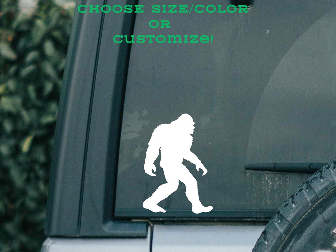 Bigfoot, Yeti, Sasquatch, Vinyl Decal for Car, Car Decal, Mirror ...