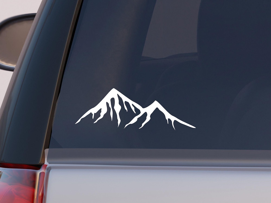 Mountain Range Vinyl Decal, Mountain Range Decal, Car Decal, Decal for ...
