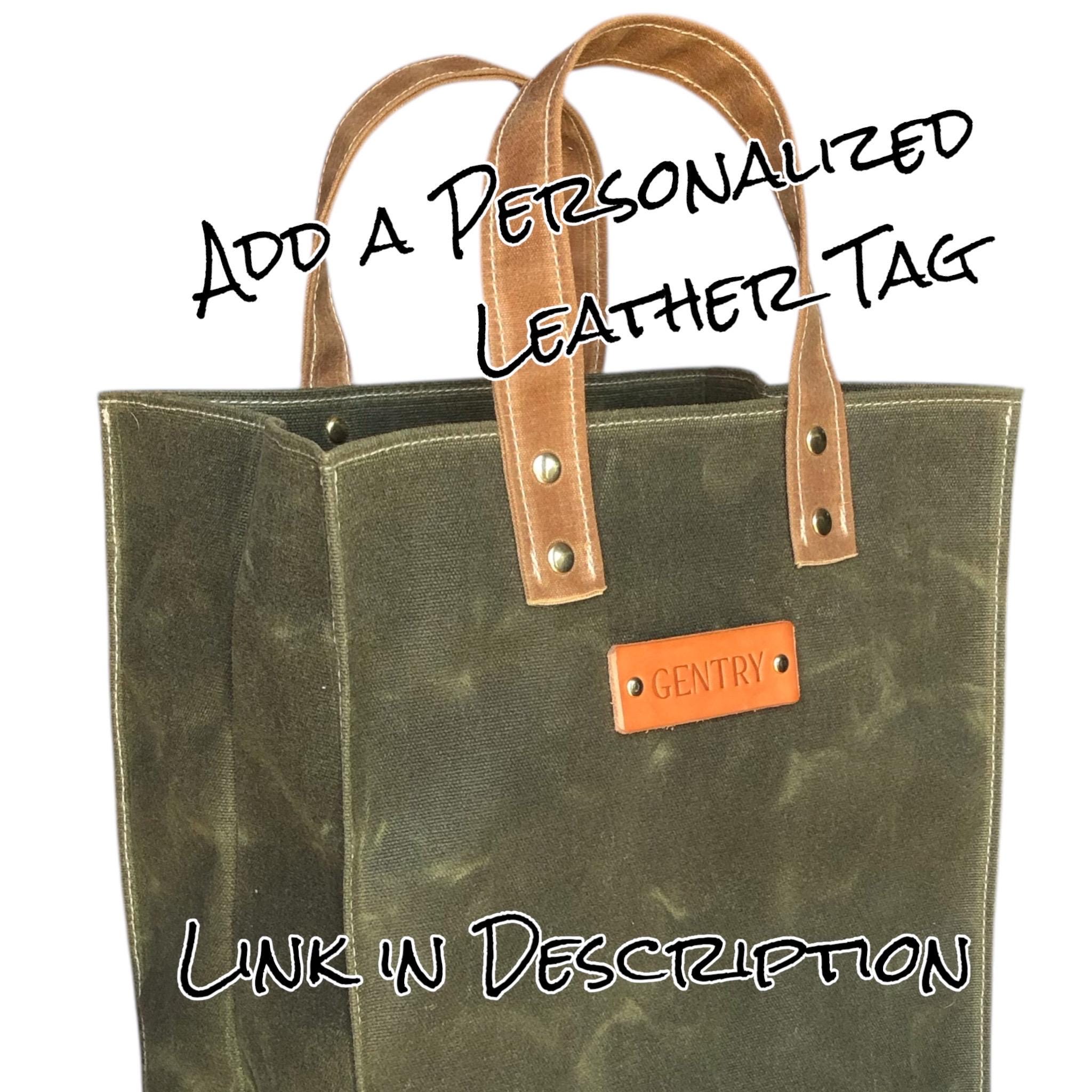 Waxed Cotton Market Tote With Short Handles. A Rugged, Grocery Size ...