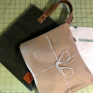 Waxed Canvas Market Tote With Short Handles. A Grocery Size Shopping ...