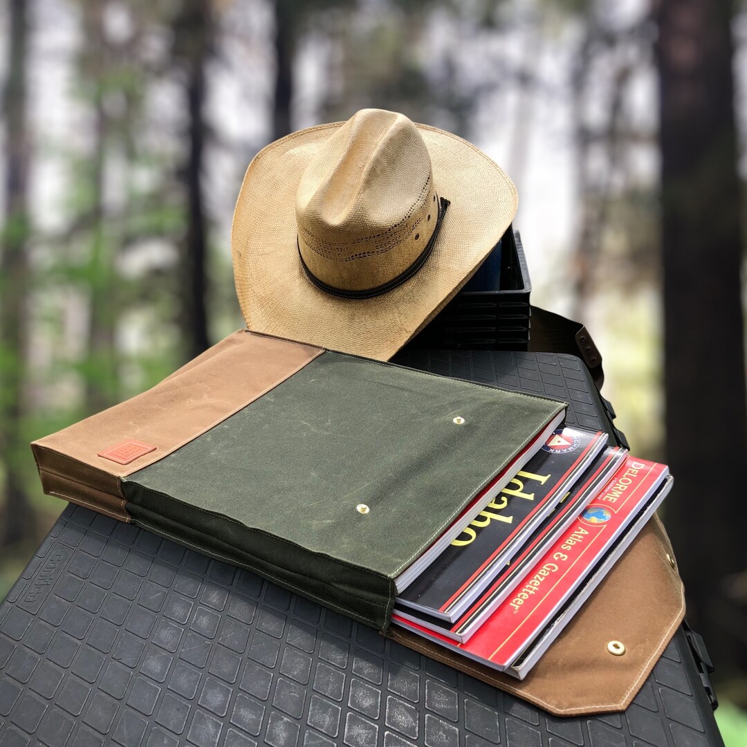 Waxed Canvas Map Bag. A Weather Resistant Map Case for - Etsy