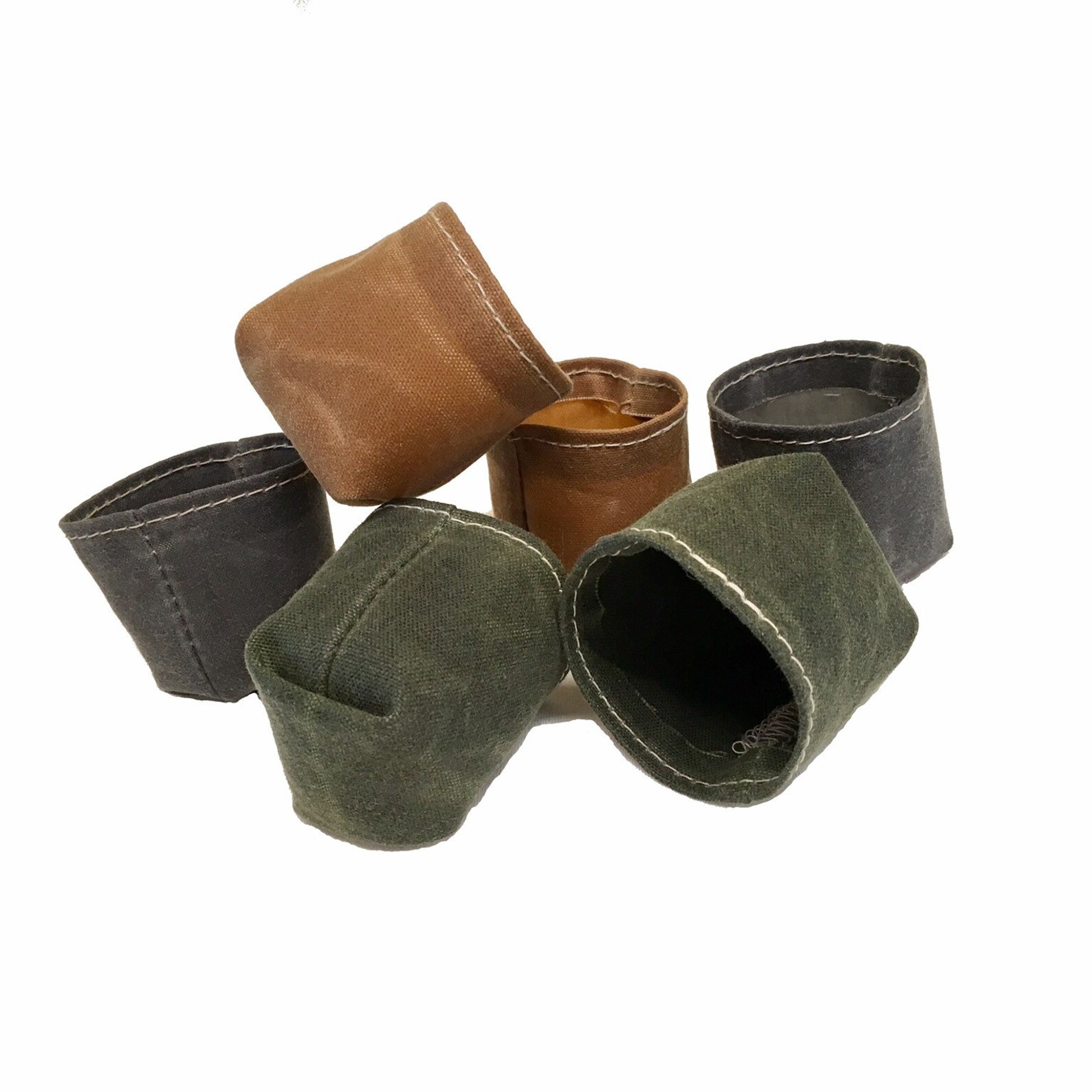 Mini Bag Set, 6 Extra Small Waxed Canvas Bags. 2”x 2” for Tiny ...