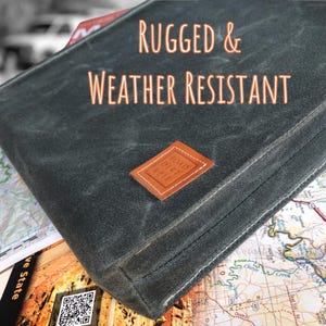 Waxed Canvas Map Bag. A Weather Resistant Case for Camper Van ...