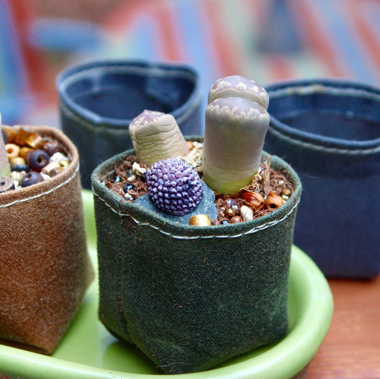 Mini Bag Set, 6 Extra Small Waxed Canvas Bags. 2”x 2” for Tiny ...