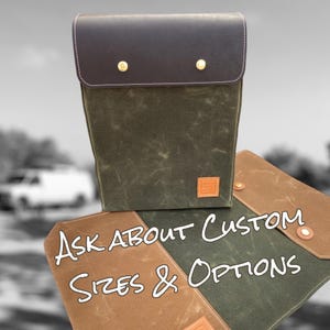 Waxed Canvas Map Bag. A Weather Resistant Case for Camper Van ...