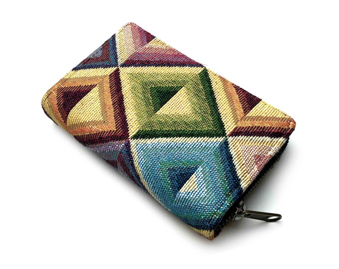 Handmade Colorful Wallet, Cute Zipper Wallet, Short Wallet Clutch ...