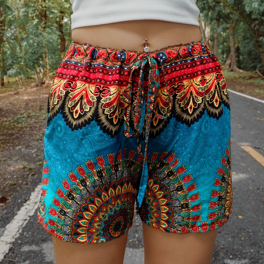 Women's Shorts - Boho Mandala Print, Stylish - Comfortable Beachwear ...