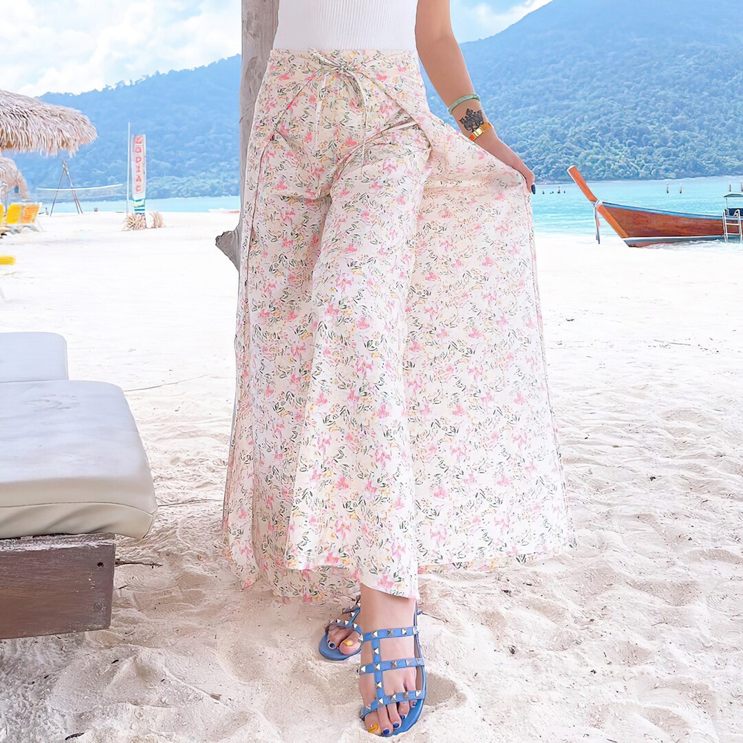 Women's Beach Pants Wrap Around Design, Soft, Silky-like Fabric ...