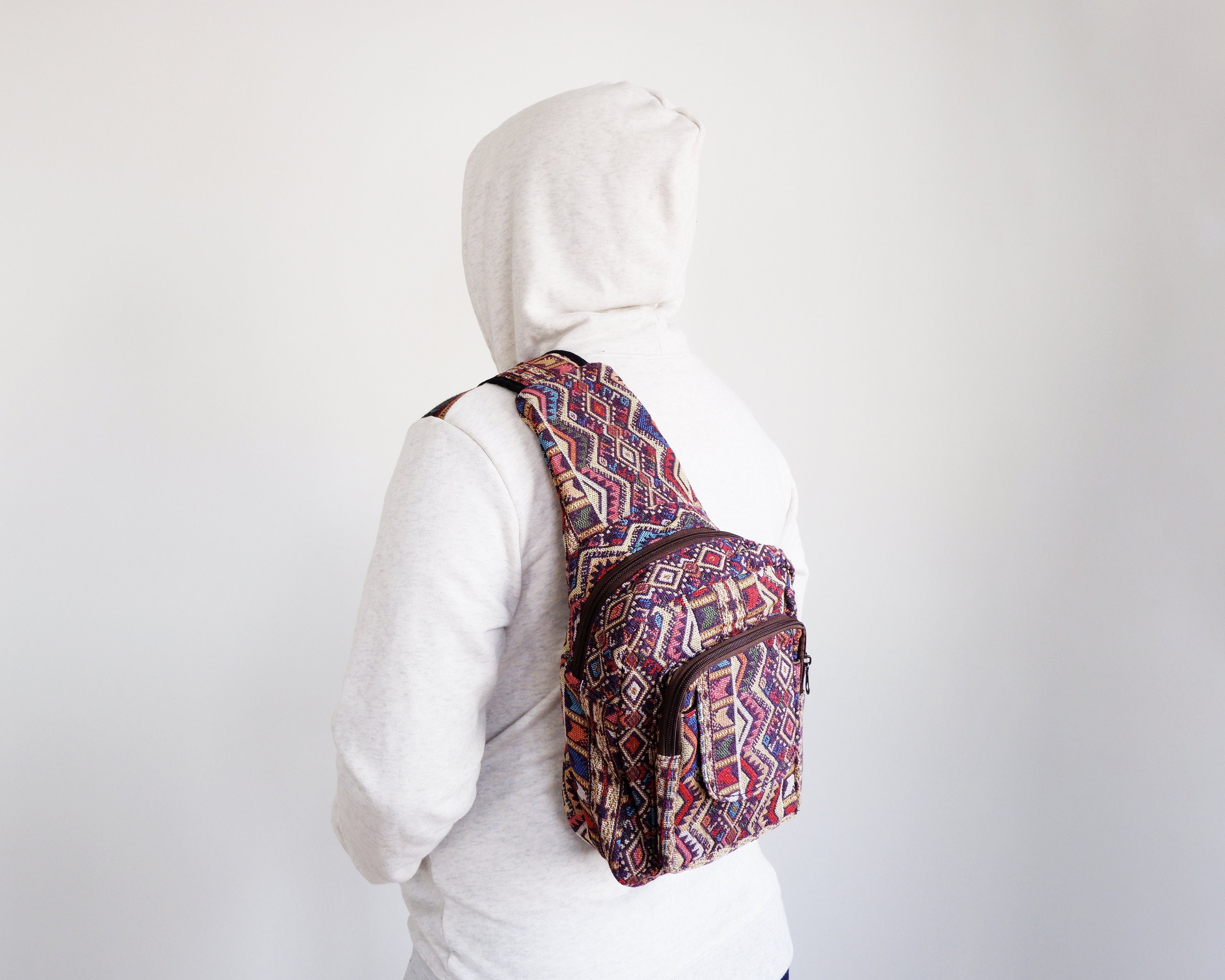 Hippie Sling backpack Shoulder sling bag Native American | Etsy