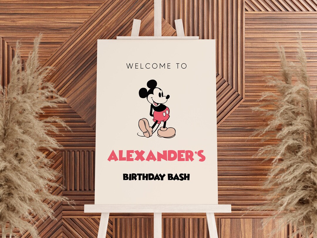 Mickey Welcome Sign - Etsy