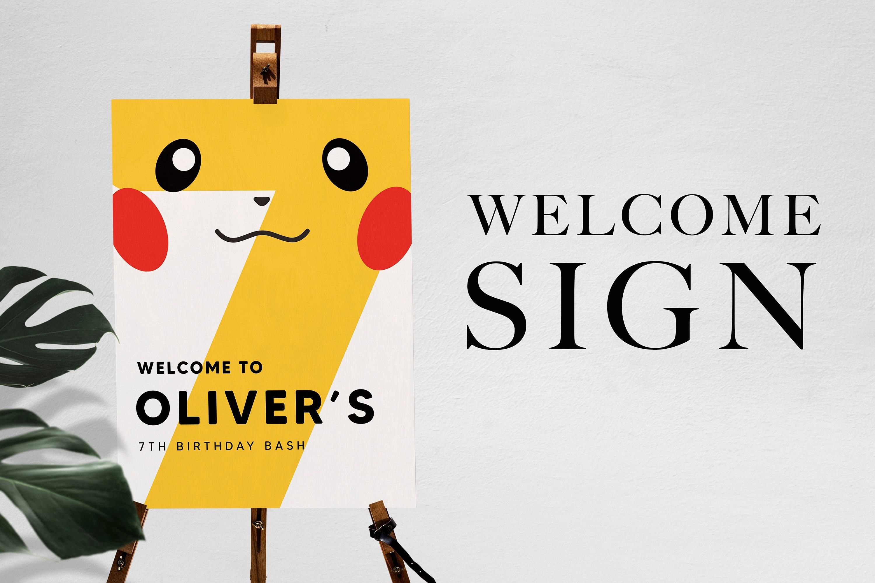 Pokémon Party Welcome Poster 18x24 Large Modern Design, Yellow, Boy or ...