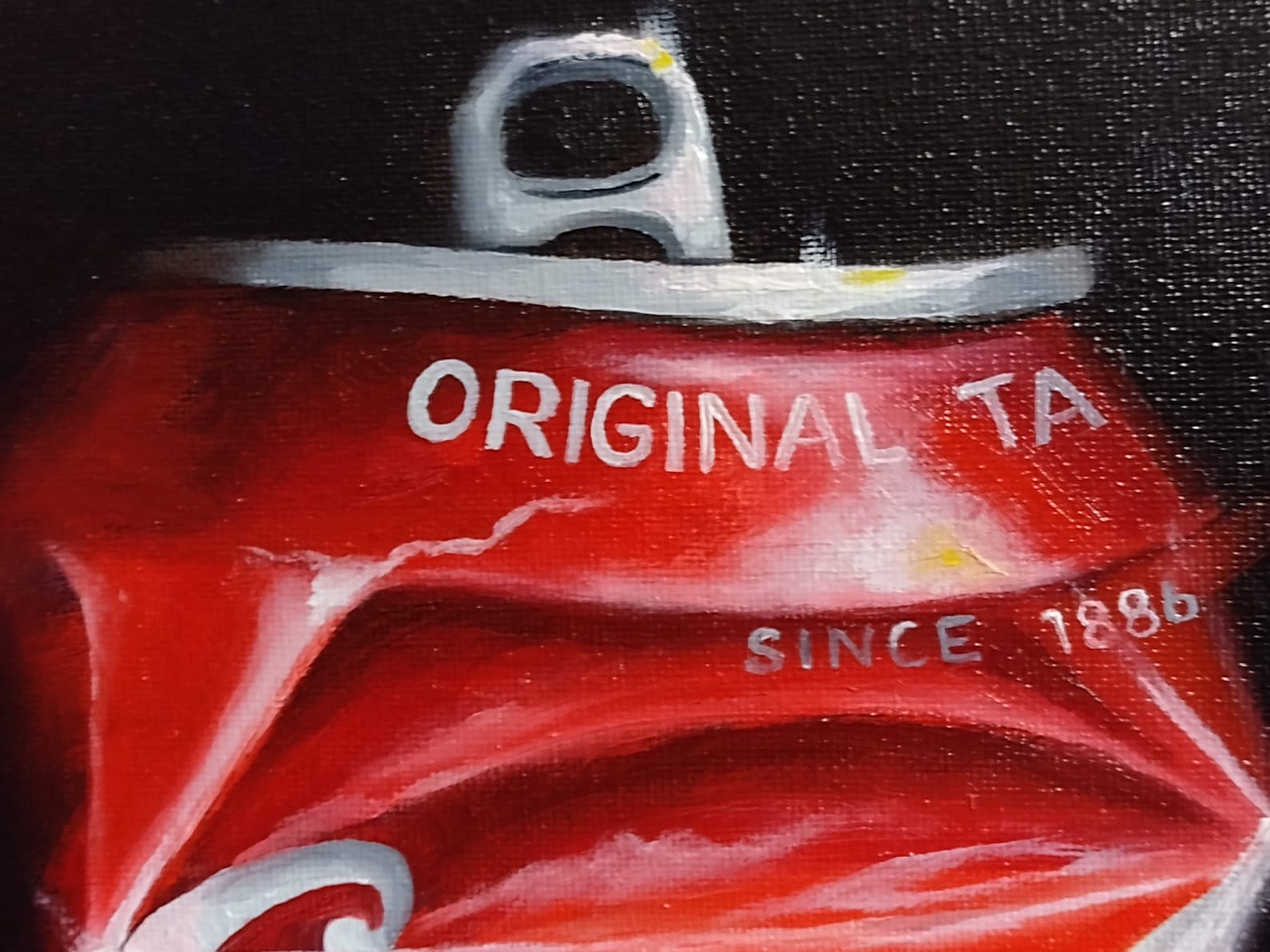 Coke Crush 4 Original Still Life Oil Painting, Framed Contemporary ...