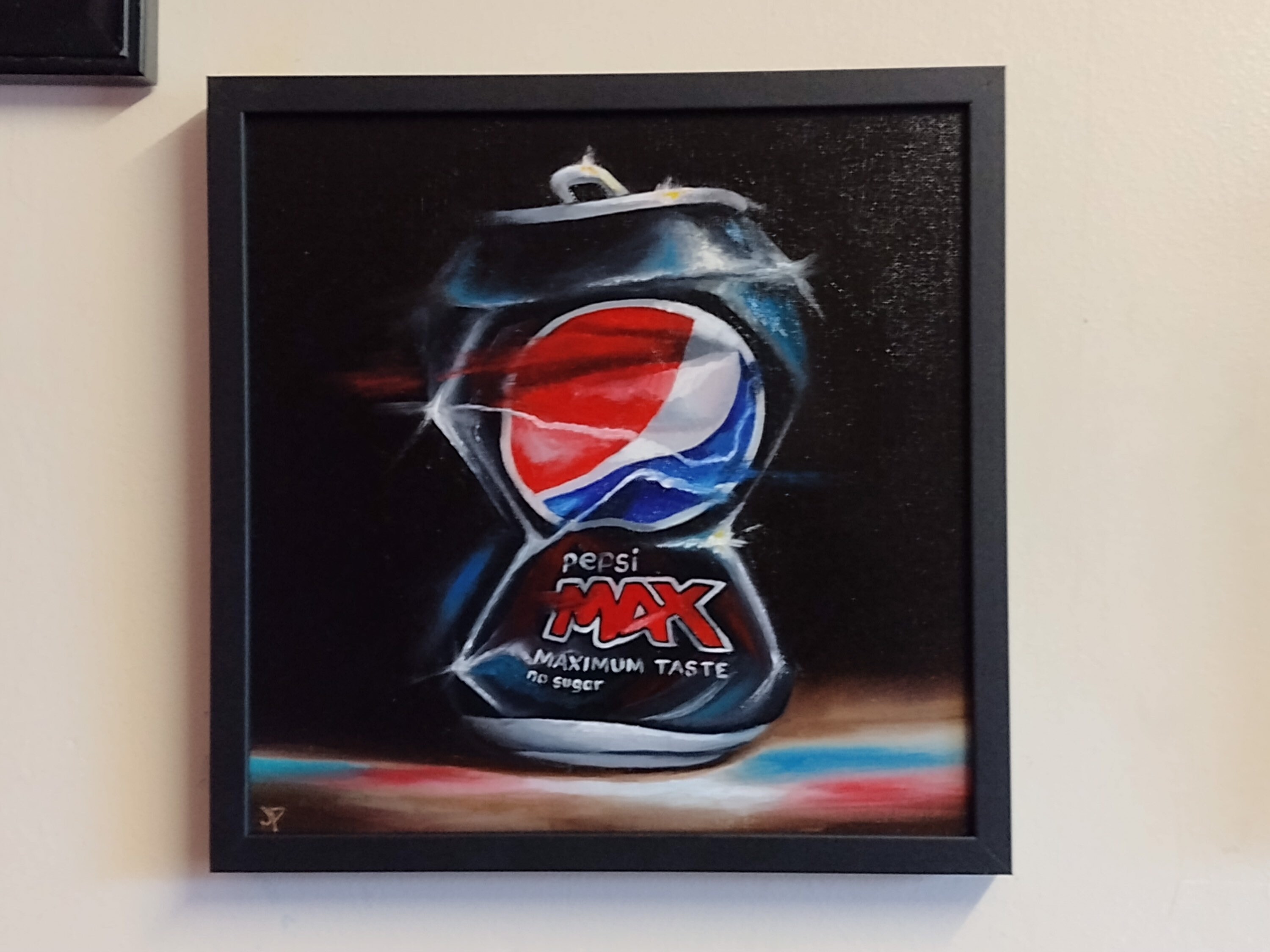 Pepsi Max Crush 1 Original Still Life Oil Painting, Framed Contemporary ...