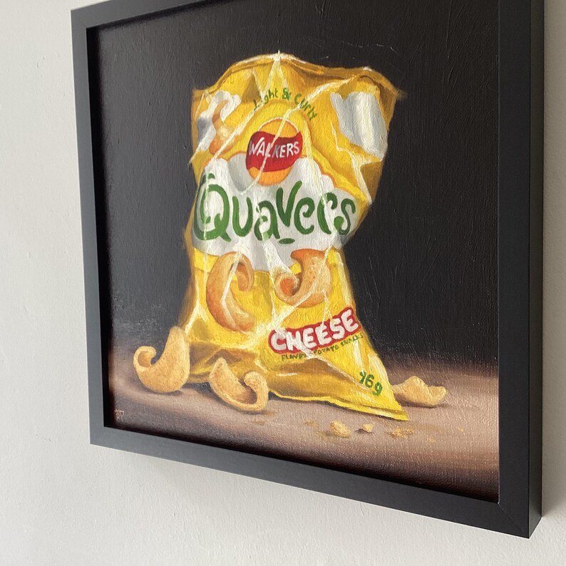 Quavers Cheese Crisps Original Still Life Oil Painting, Framed ...