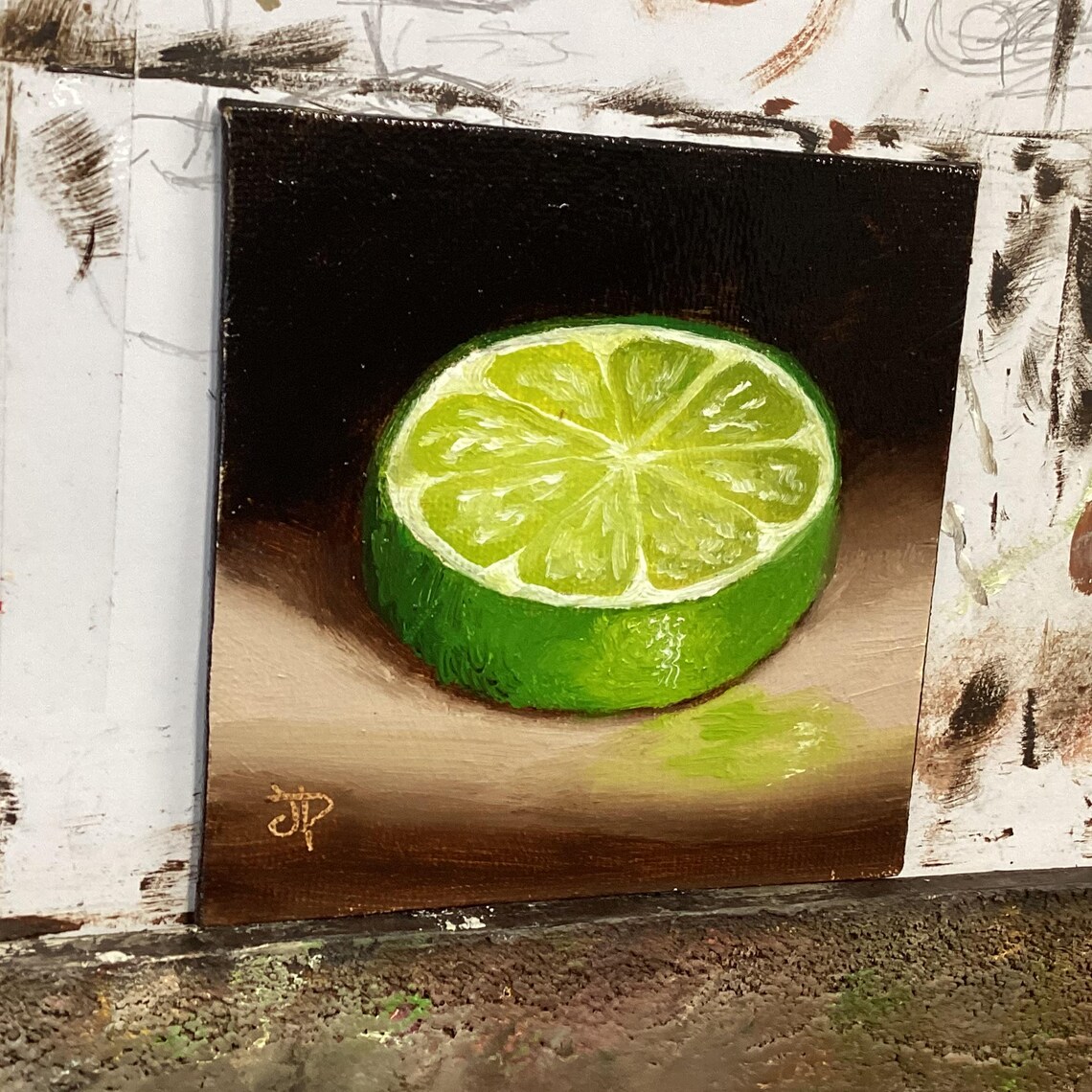 Little Lime Slice Original Still Life Oil Painting, by Jane Palmer Art ...