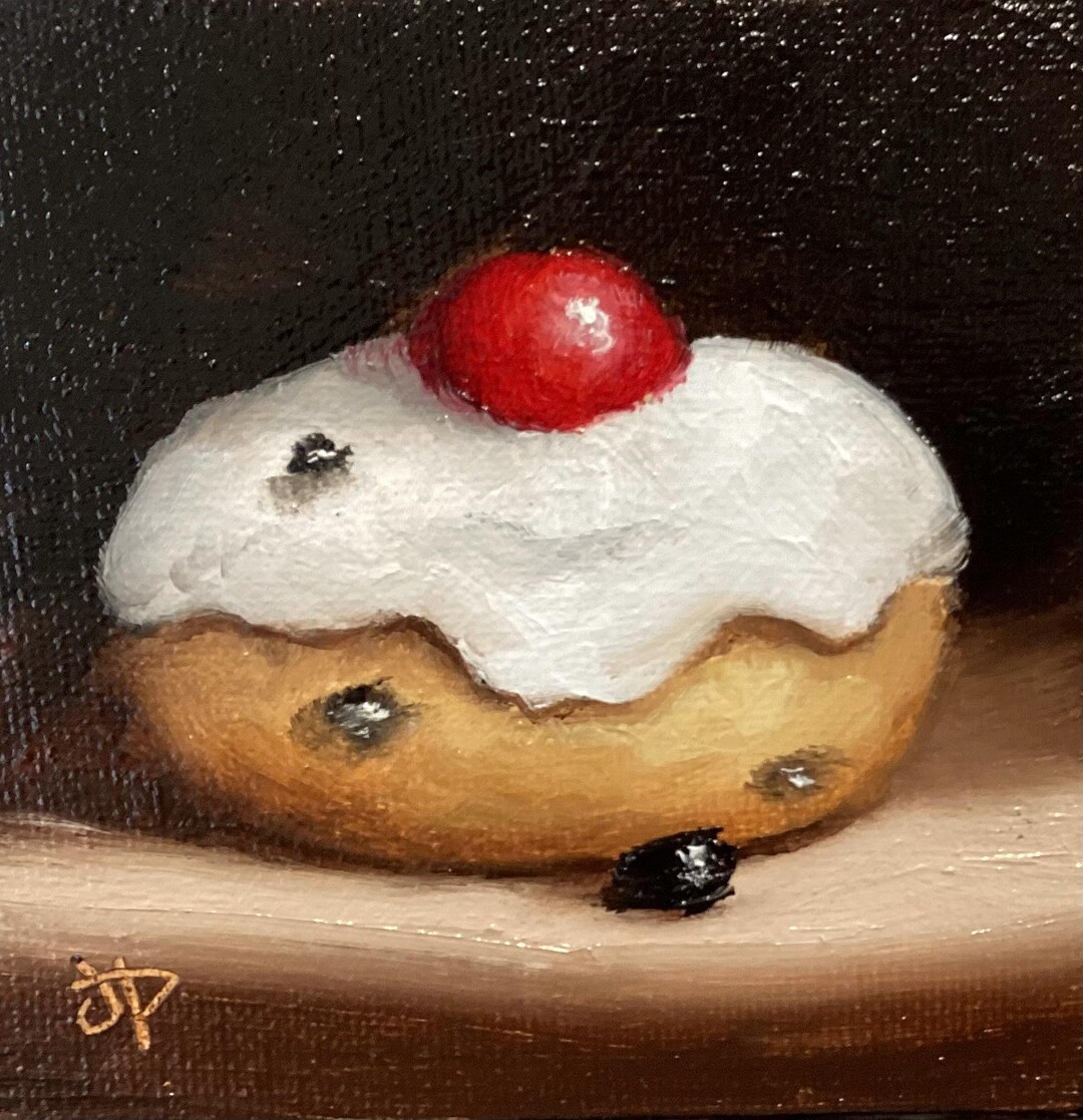 Little Belgian Bun Original Still Life Oil Painting, by Jane Palmer Art ...