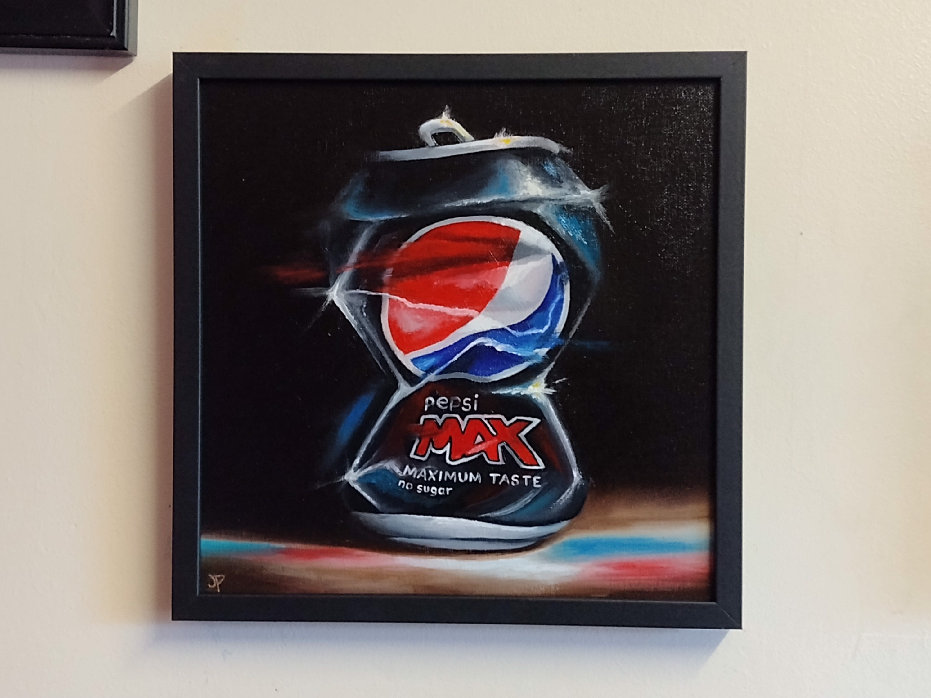 Pepsi Max Crush 1 Original Still Life Oil Painting, Framed Contemporary ...
