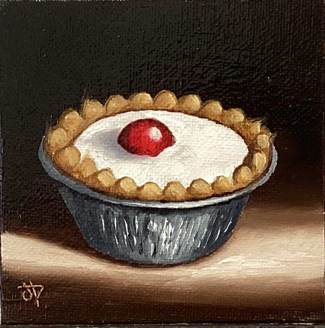 Little Bakewell Tart Original Still Life Oil Painting, by Jane Palmer ...