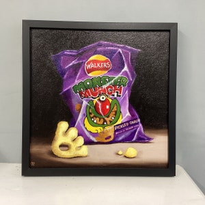 Monster Munch Crisps Original Still Life Oil Painting, Framed ...
