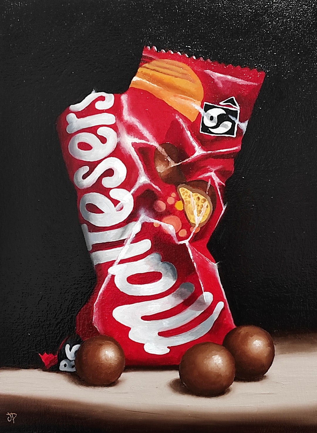 Maltesers Chocolates #5 Original Still Life Oil Painting by Jane Palmer ...