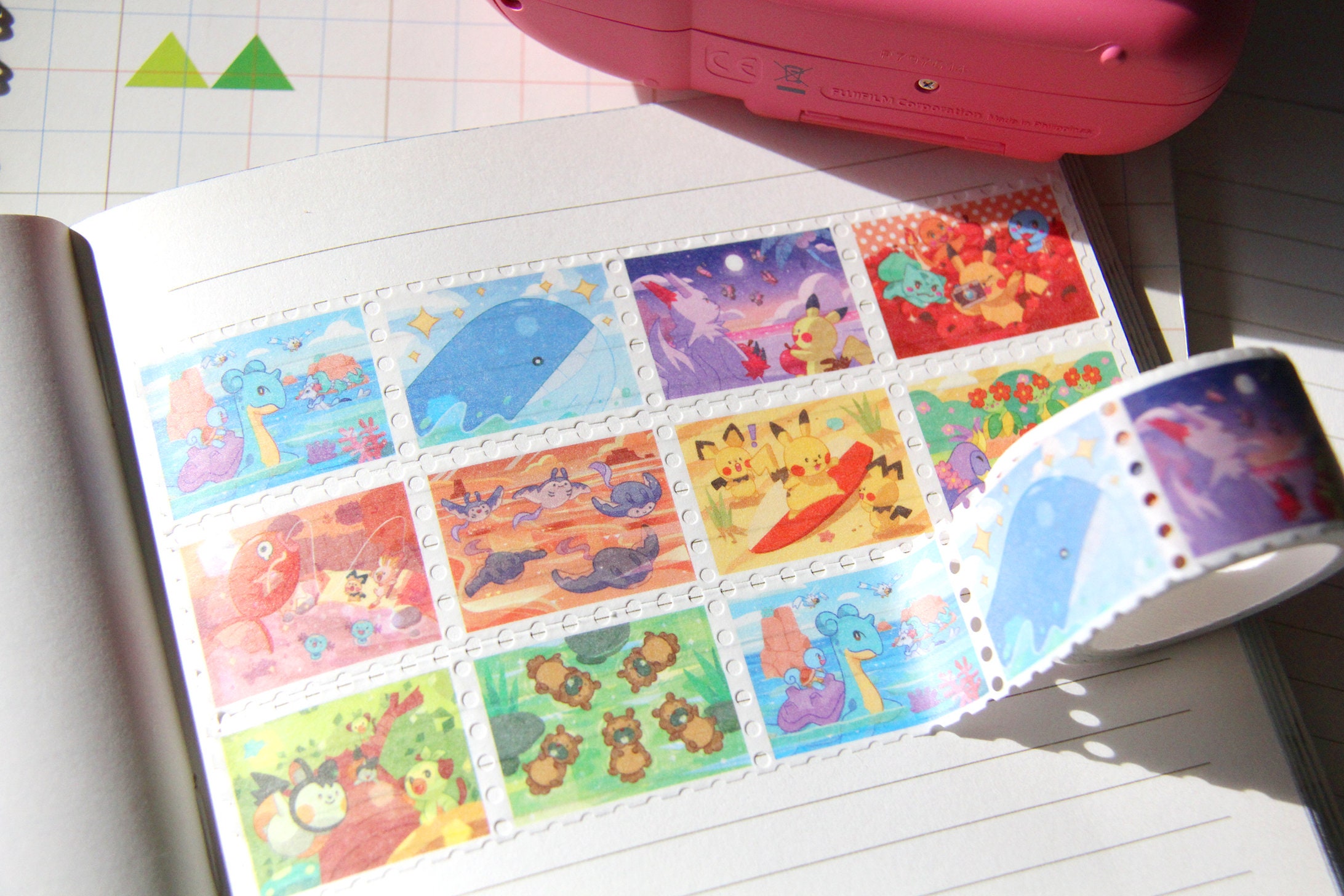 Pokemon Snap Camera Roll Stamp Washi Tape | Etsy