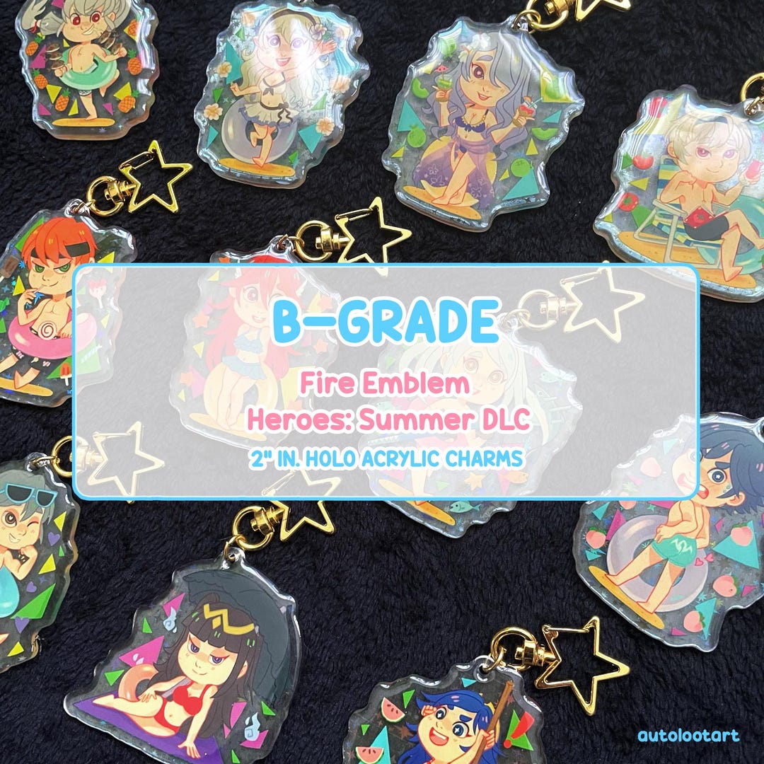 B-GRADE // Fire Emblem Heroes Summer DLC Charms: Inigo/ Chrom/ Leo/ Ike ...