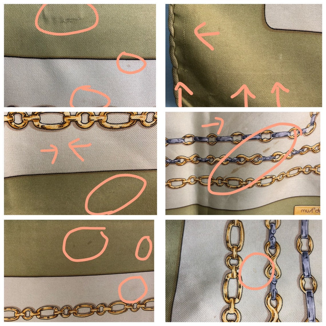 CARTIER 80s Must De Cartier Monogram Silk Scarf | Etsy