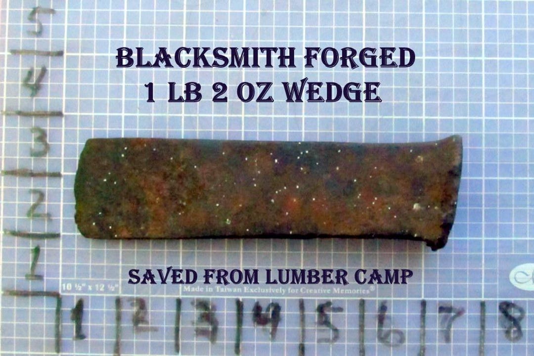 Forged Splitting Wedge Blacksmith Forged 1 Lb 2oz 1 1/2'' X 6'' Lumber ...