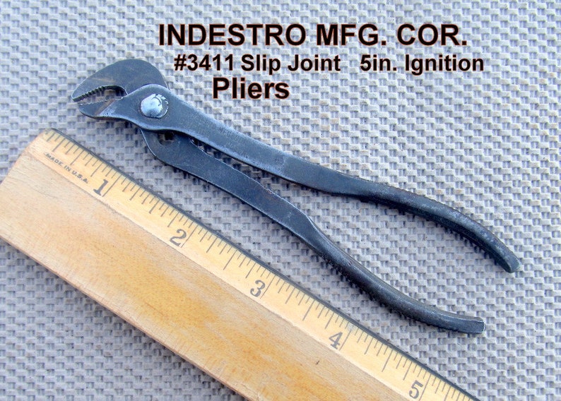 Indestro No. 3411 Slip Joint Ignition Pliers 5in. L Chicago-usa Used - Etsy